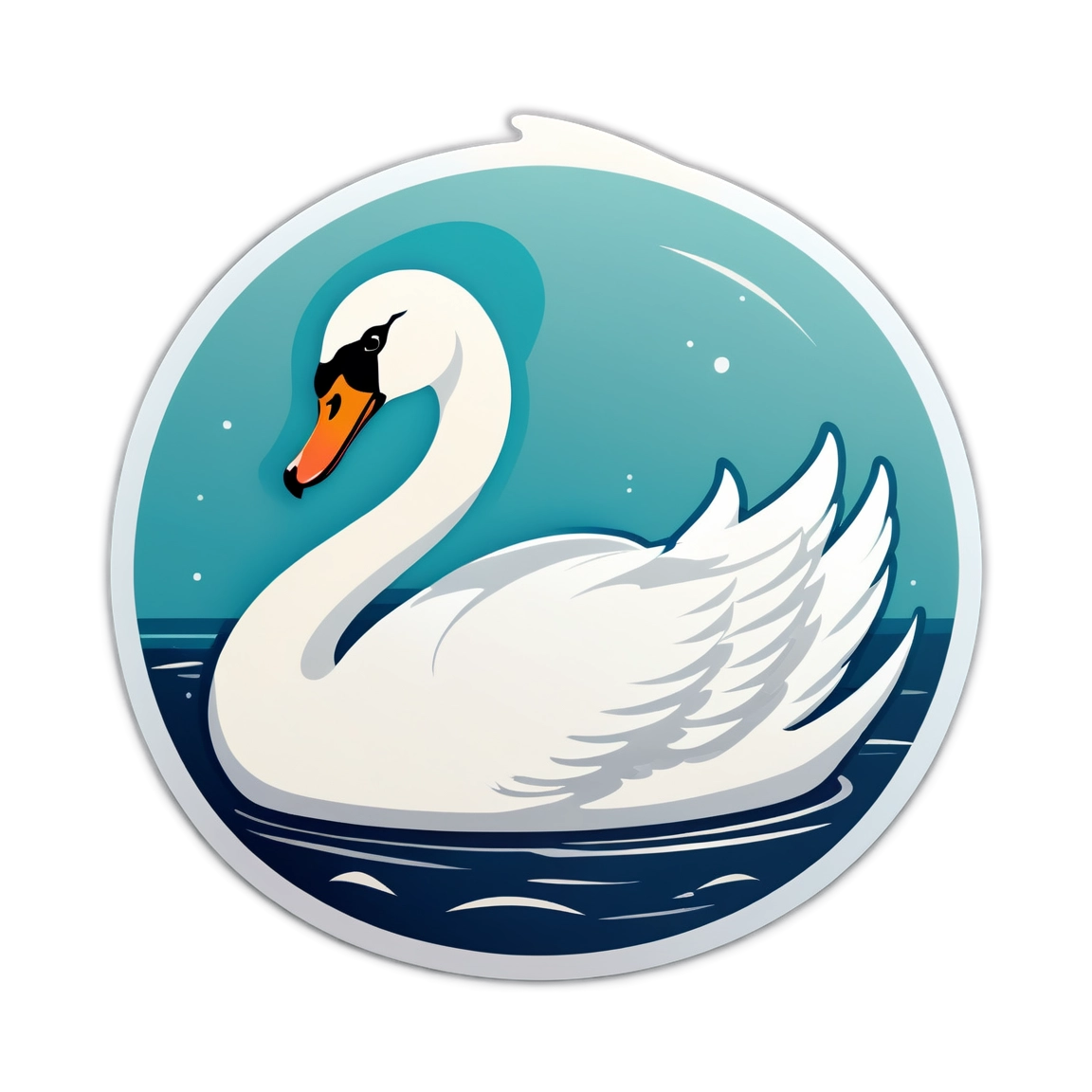 I made an AI sticker of swan logo