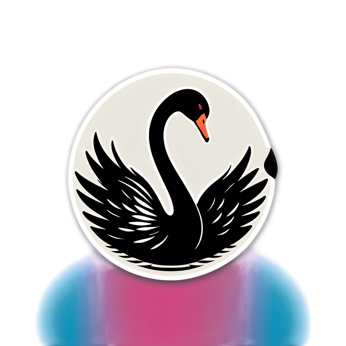 I made an AI sticker of Black Swan logo