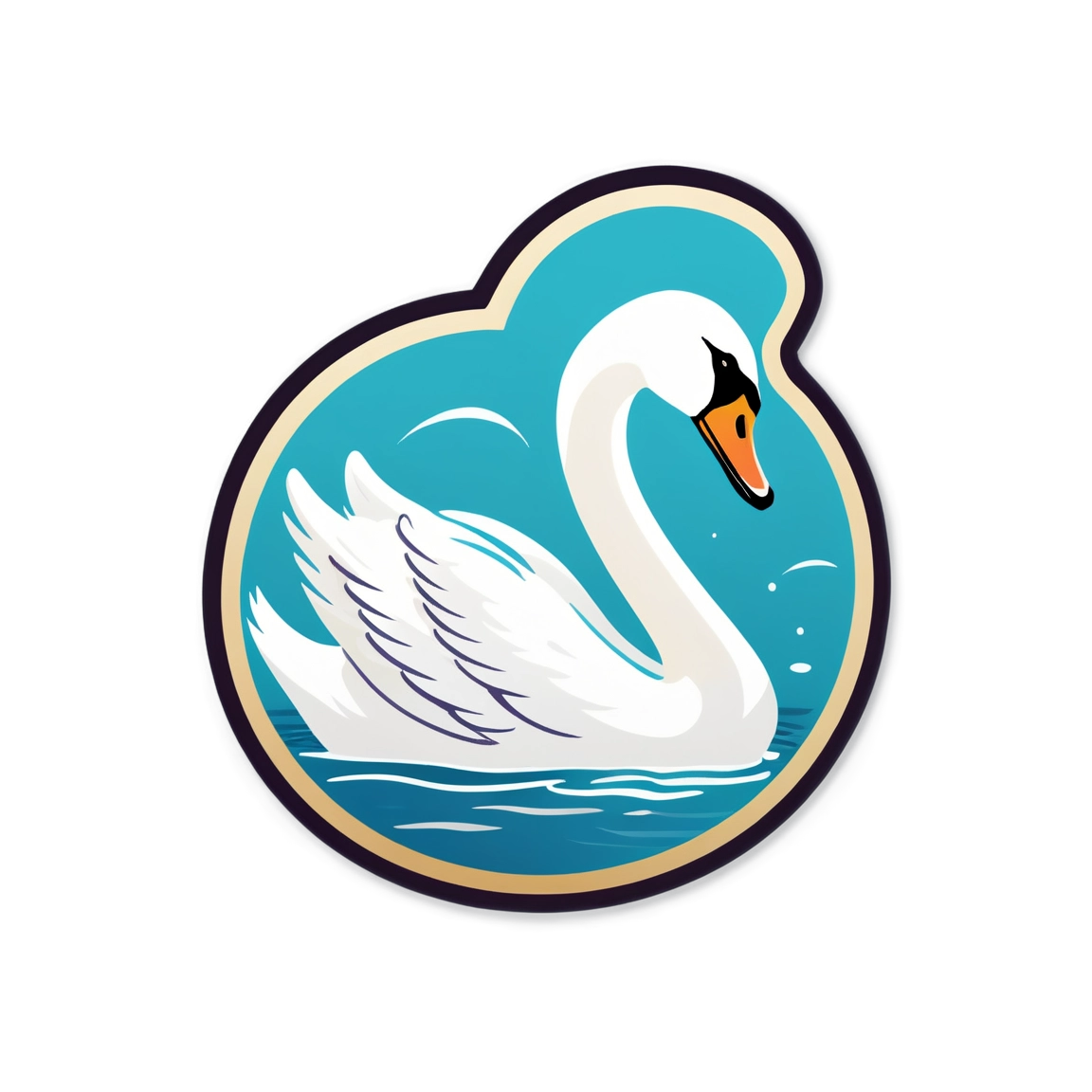 I made an AI sticker of swan logo