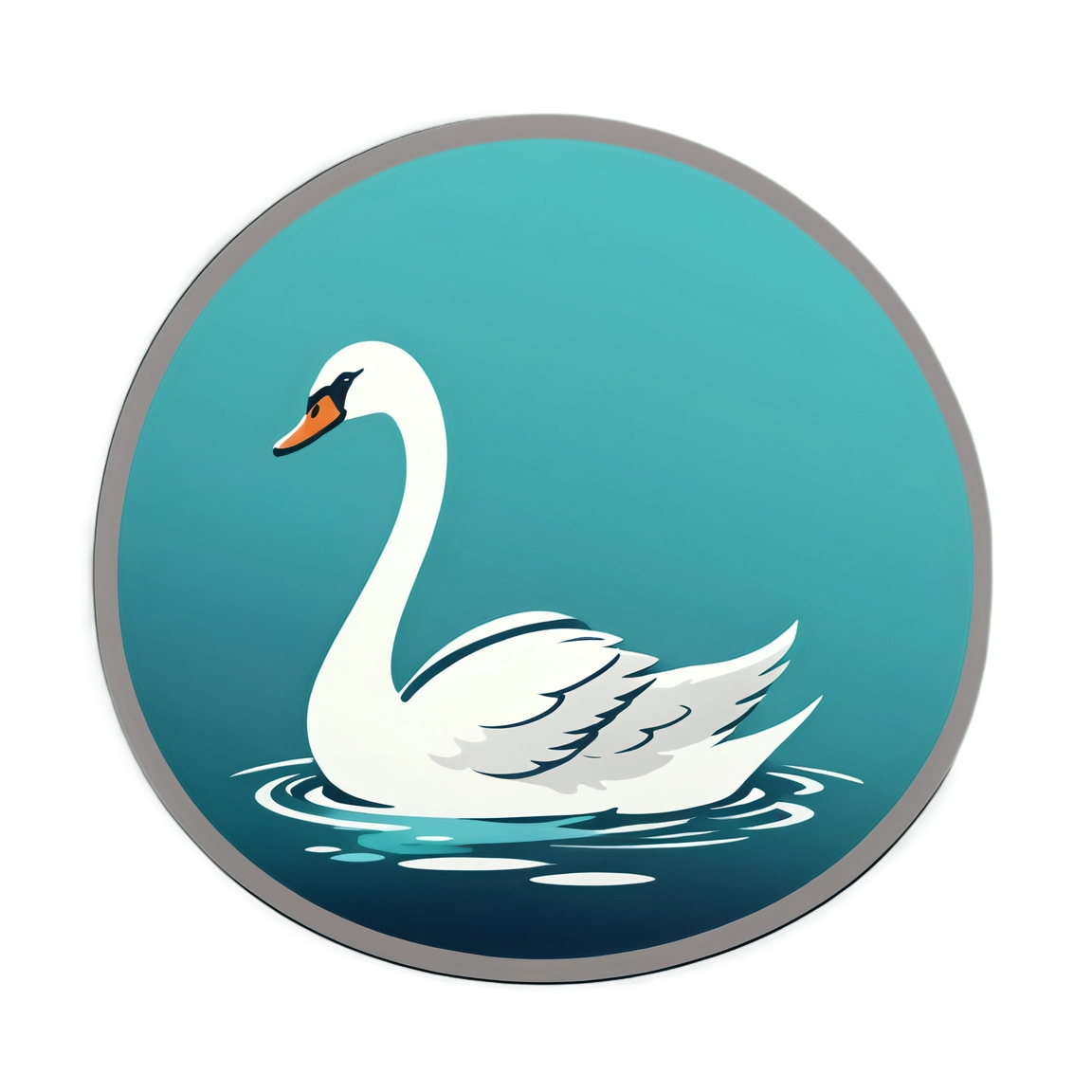 I made an AI sticker of logo with swan element