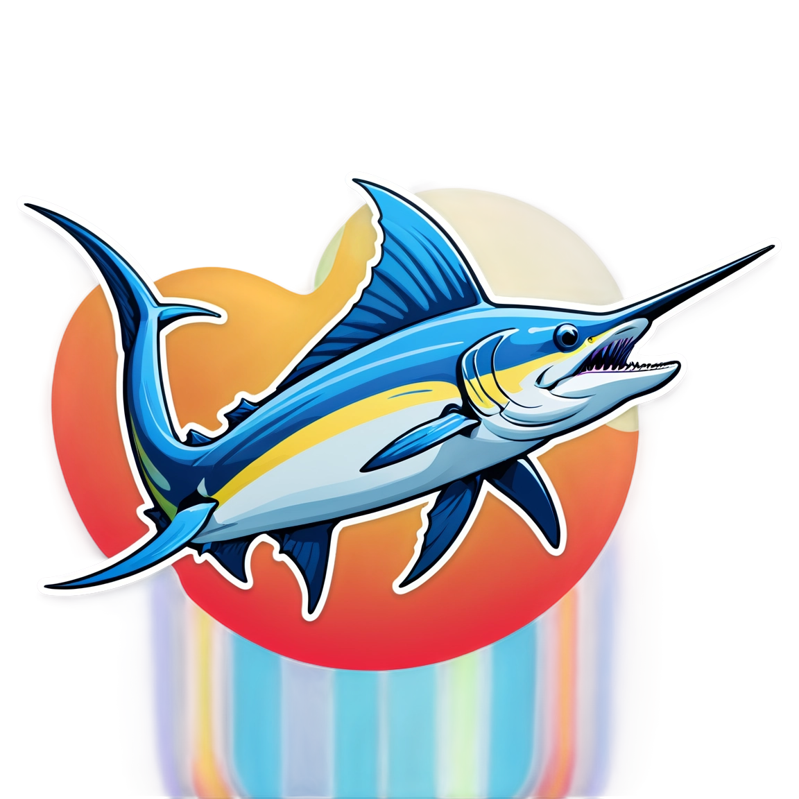 I made an AI sticker of swordfish