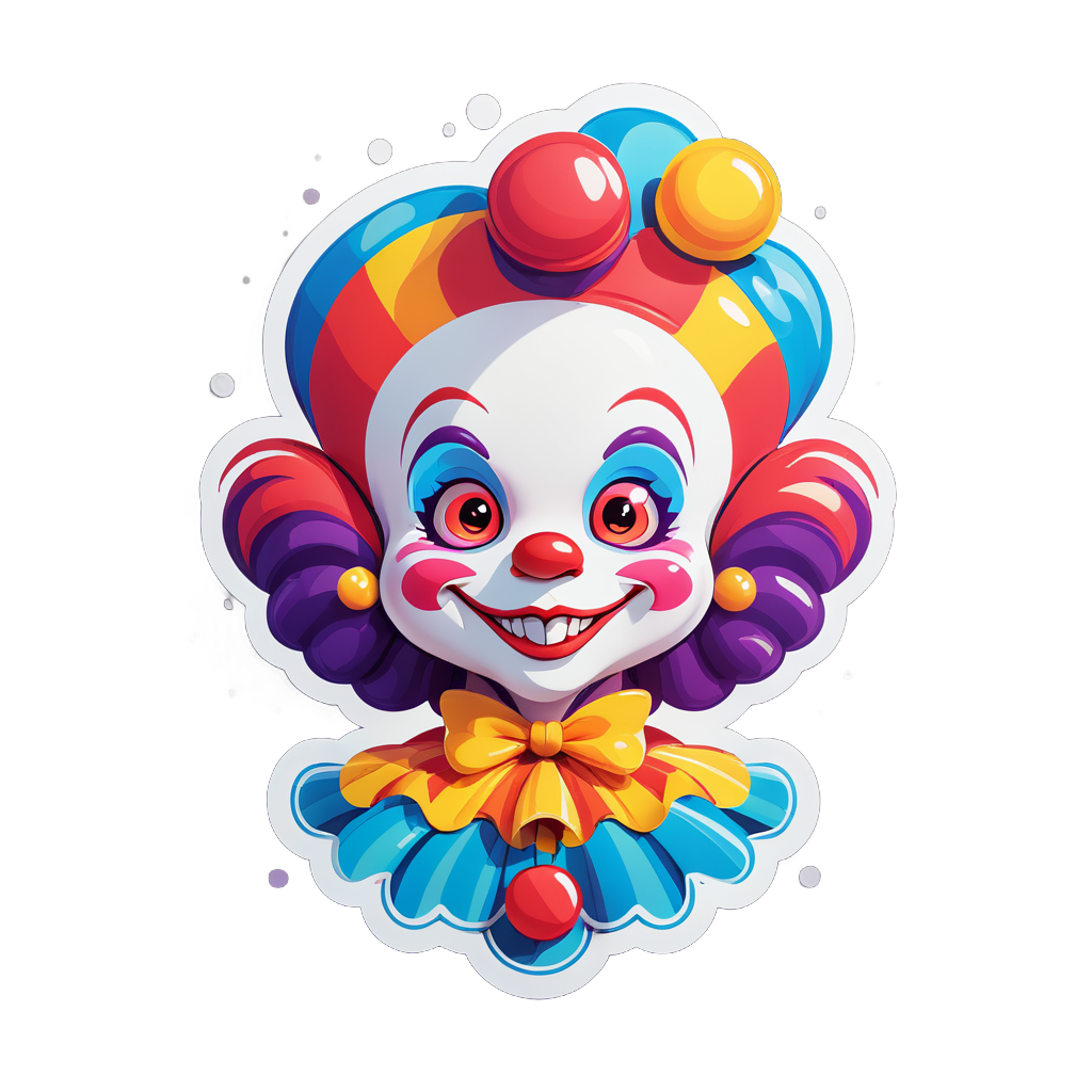 I made an AI sticker of Cute clown