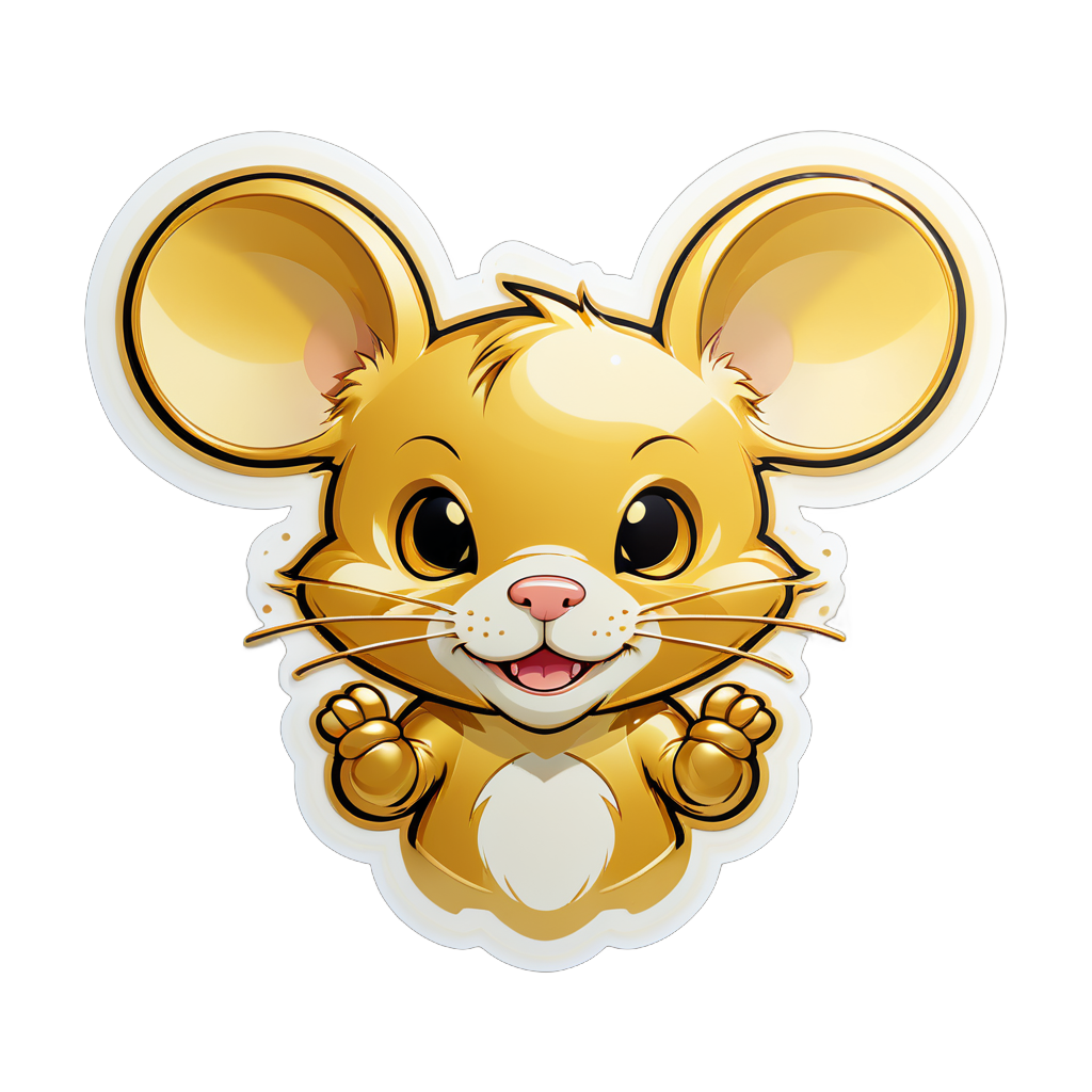 I made an AI sticker of human like golden mouse