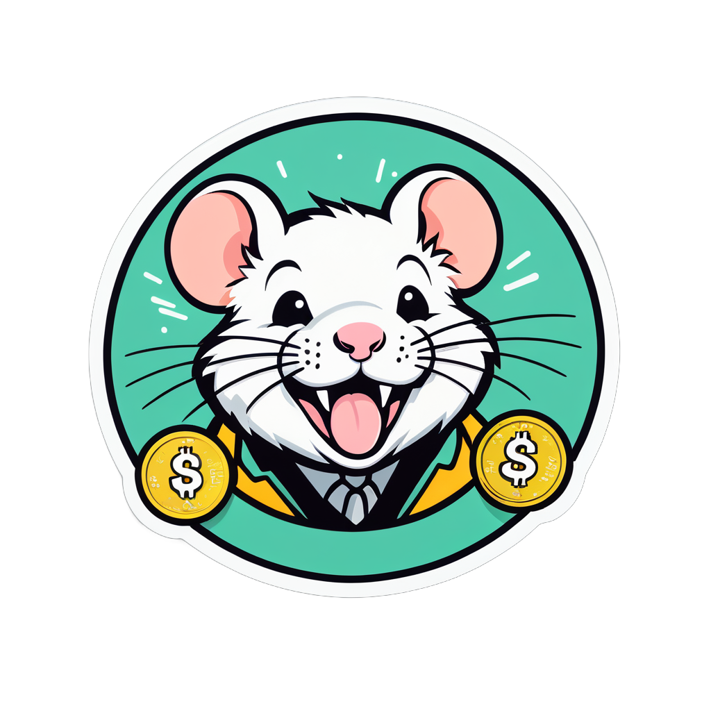 I made an AI sticker of rats coin raise a lot