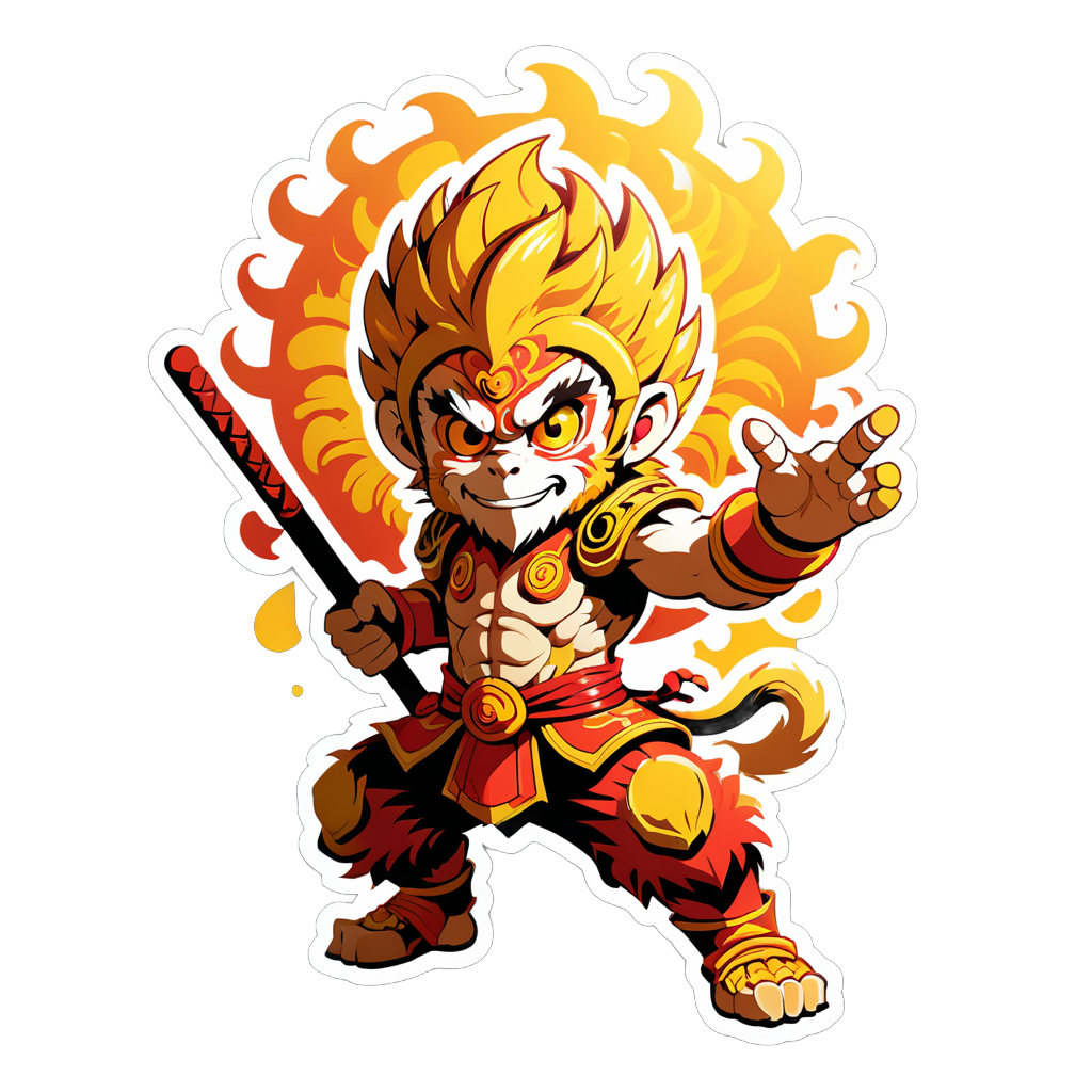 I made an AI sticker of sun wukong