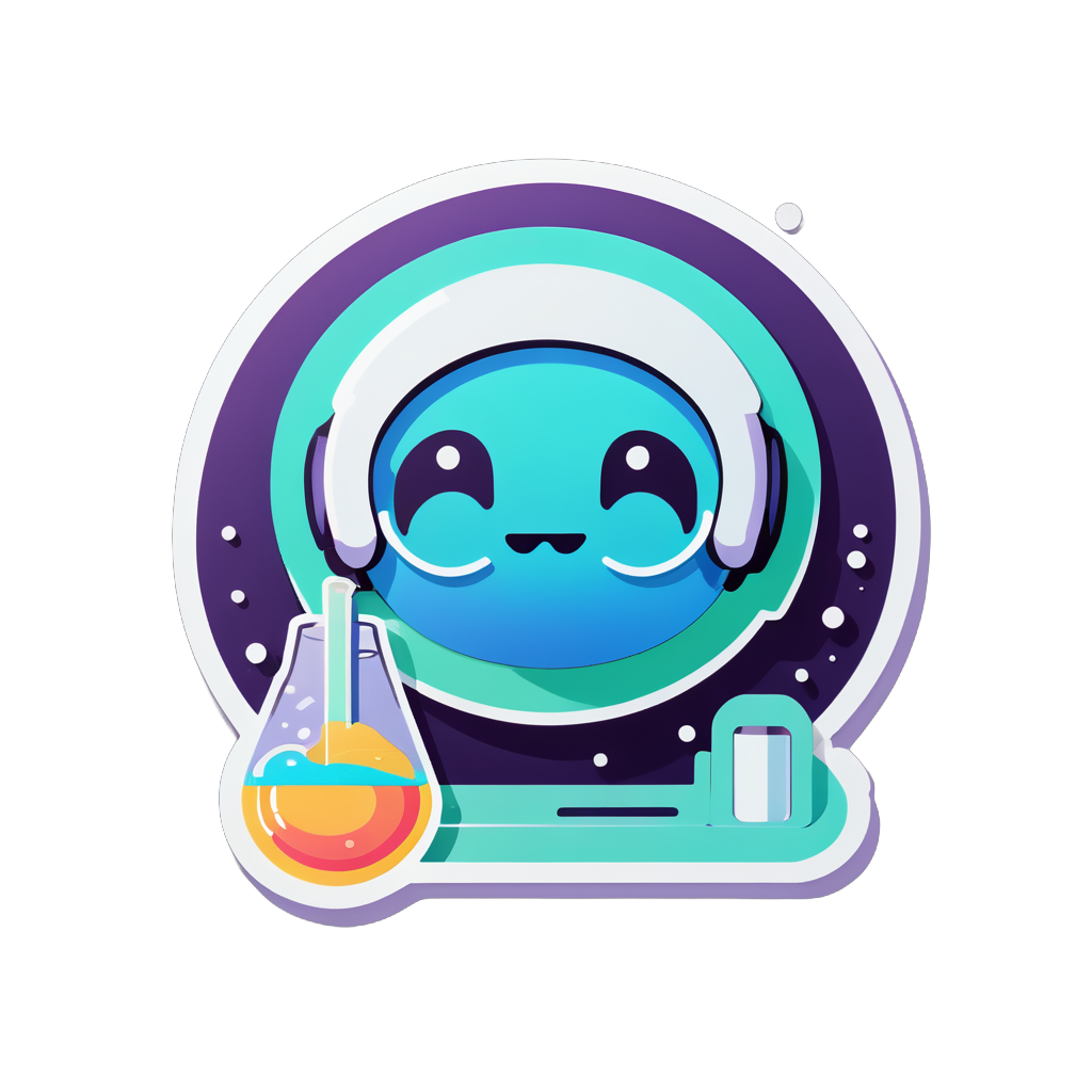 I made an AI sticker of testing lab