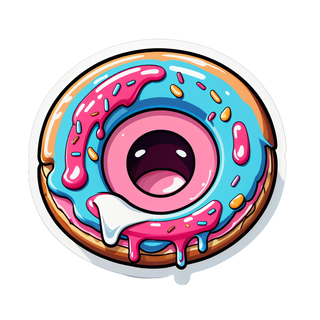 I made an AI sticker of donut crying