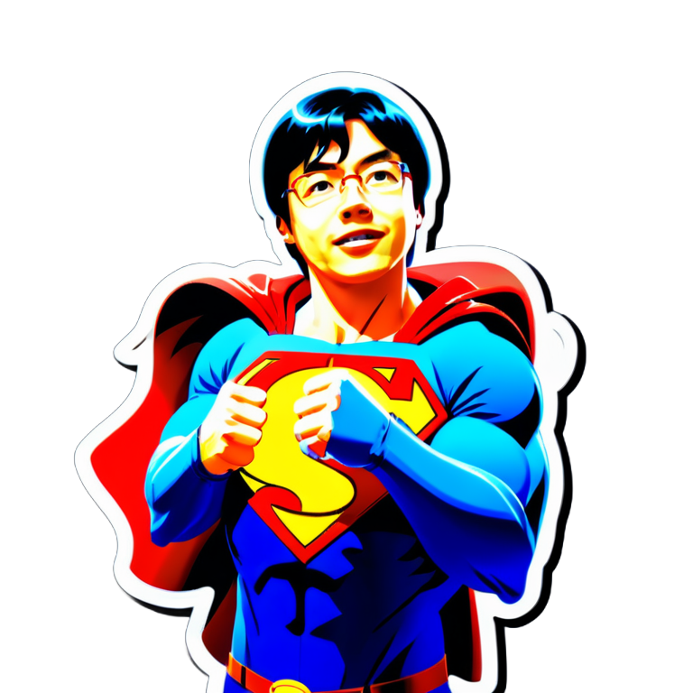 I made an AI sticker of super man