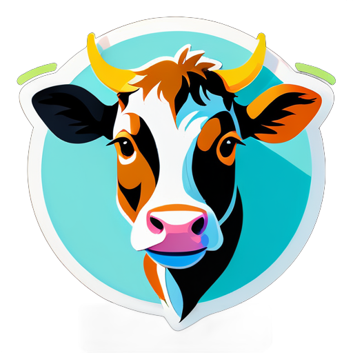 I made an AI sticker of cow
