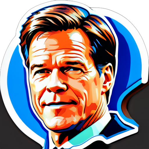 I made an AI sticker of Mark Rutte propaganda