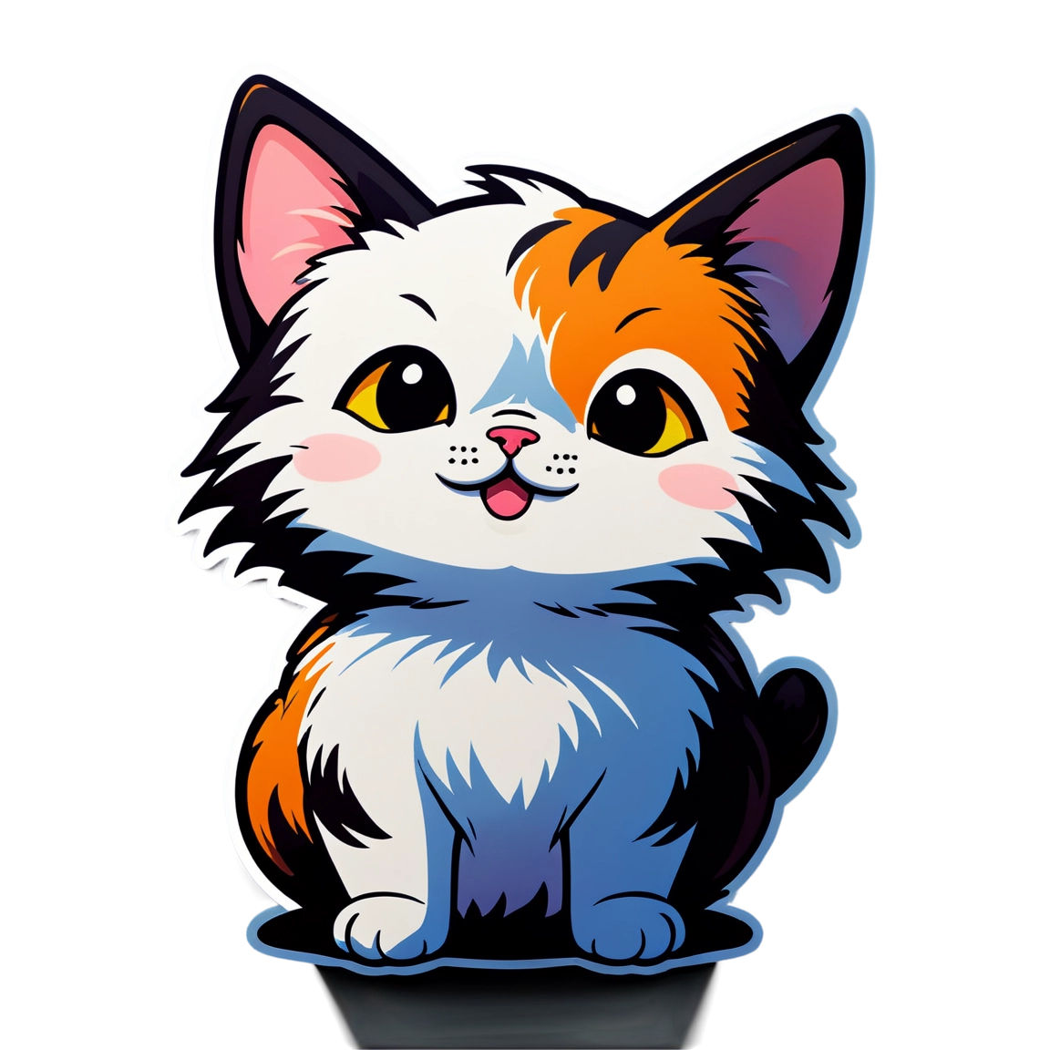 I made an AI sticker of a cute cat