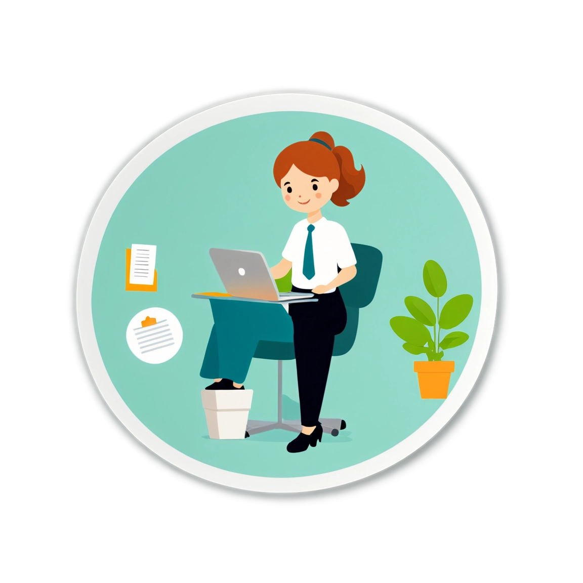 I made an AI sticker of Successful people at work