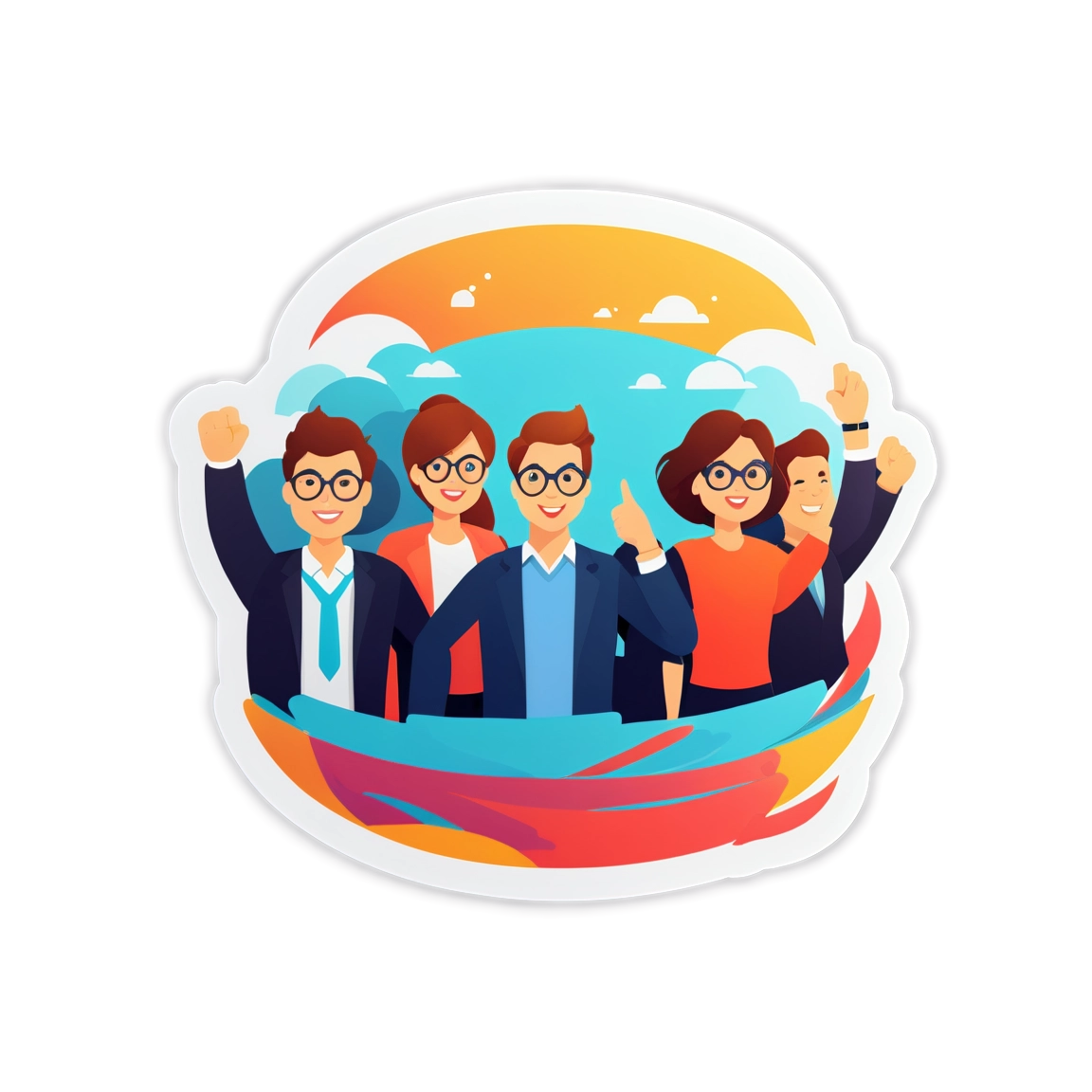 I made an AI sticker of Successful people