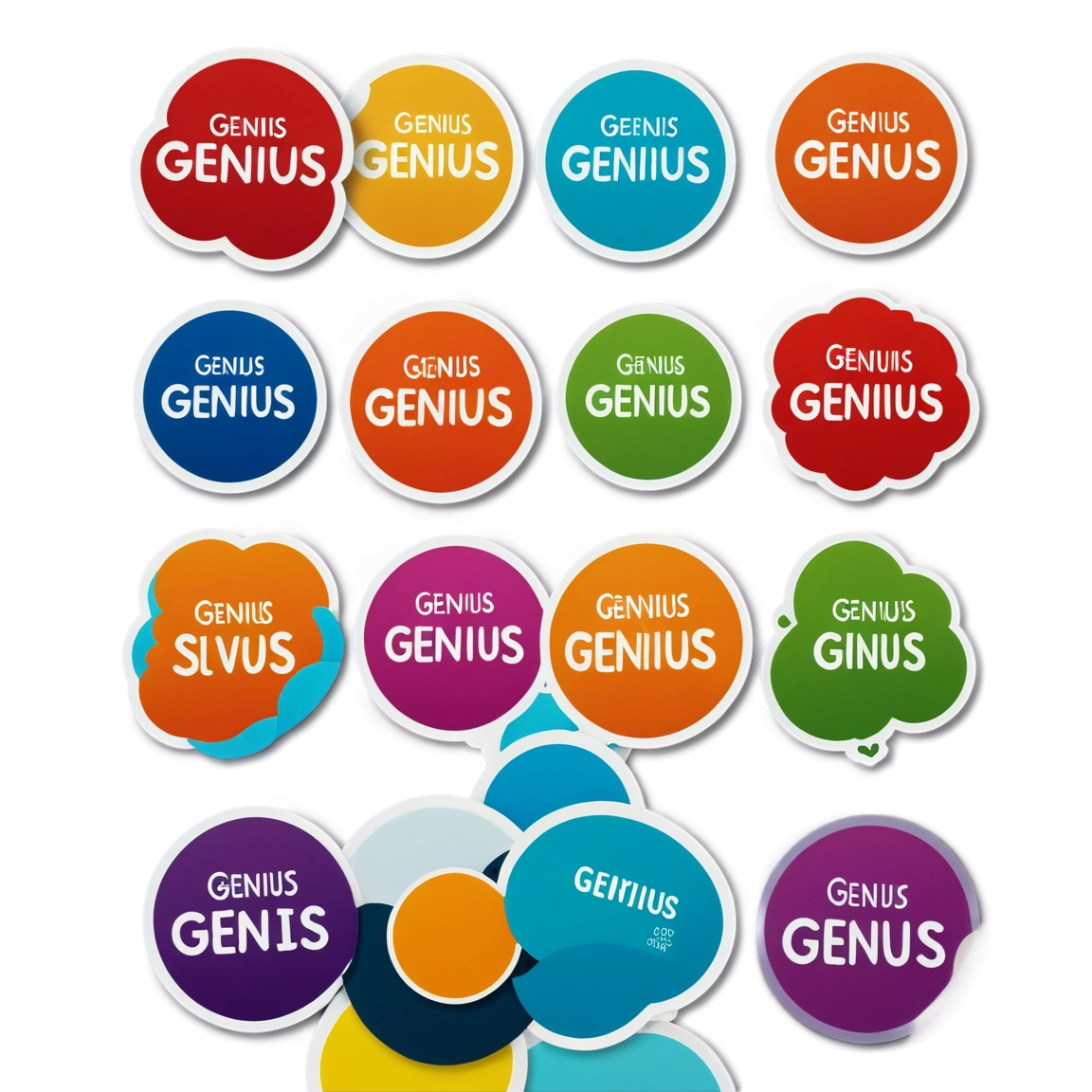I made an AI sticker of "Genius" English community sticker pack