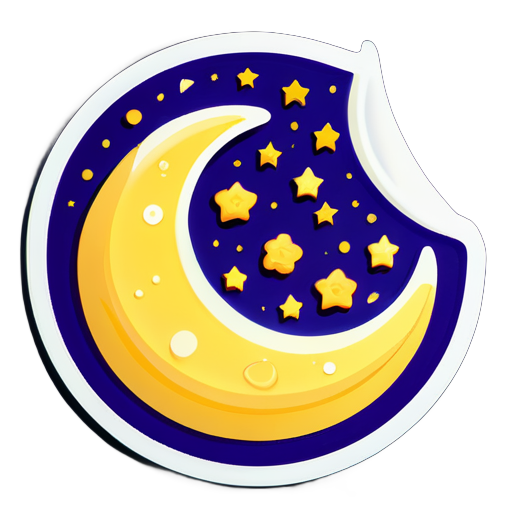 I made an AI sticker of moon bread bakery. Celestial