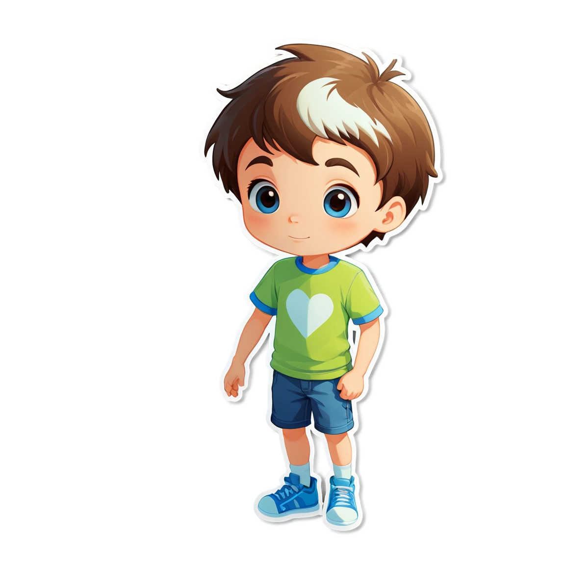 I made an AI sticker of a boy ,play