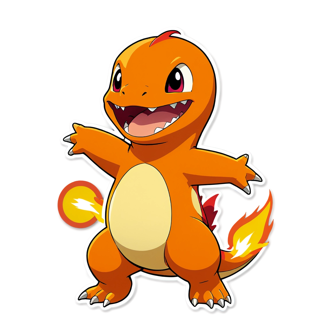 I made an AI sticker of Charmander Fire breathing