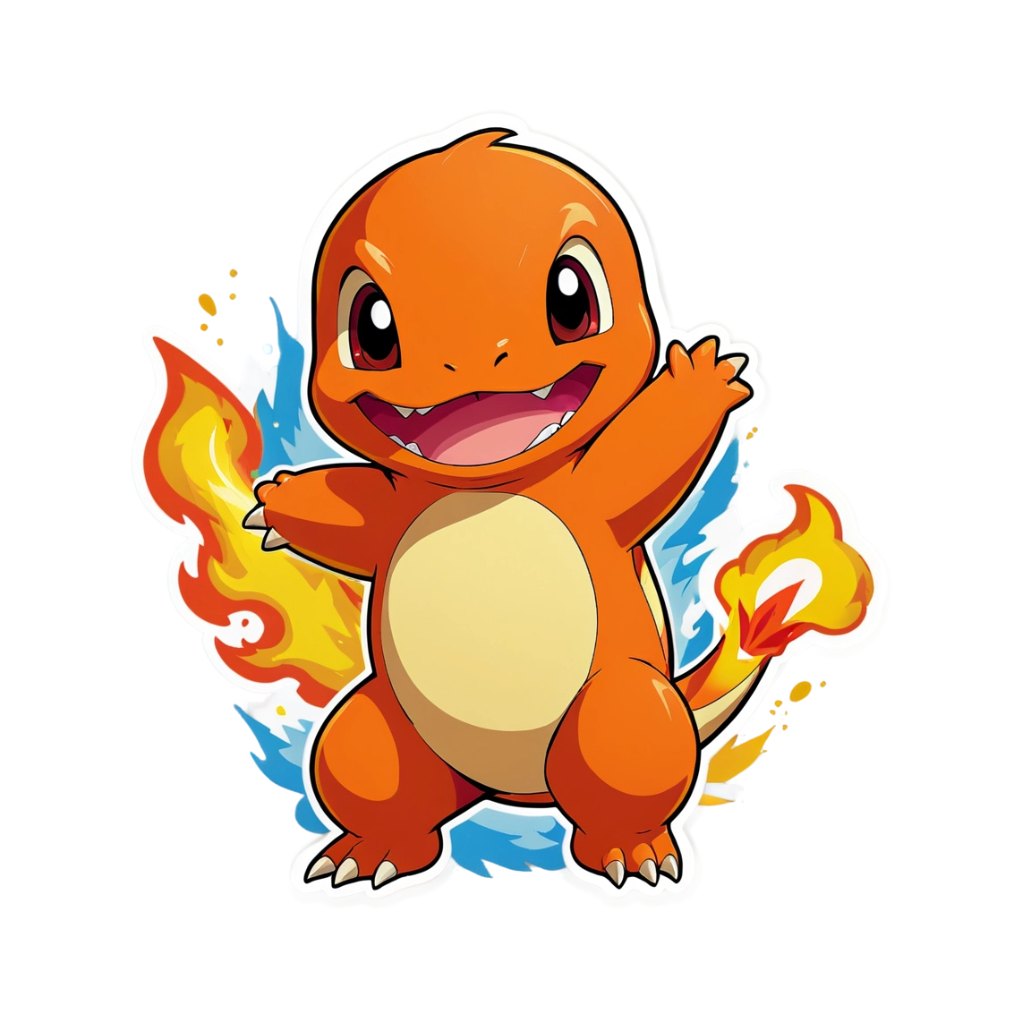 I made an AI sticker of Charmander Fire breathing