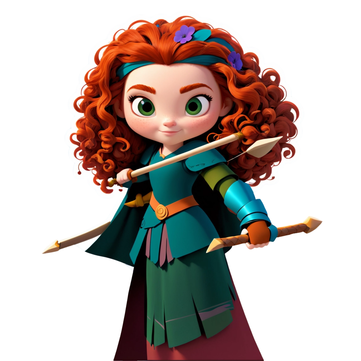 I made an AI sticker of Merida from brave