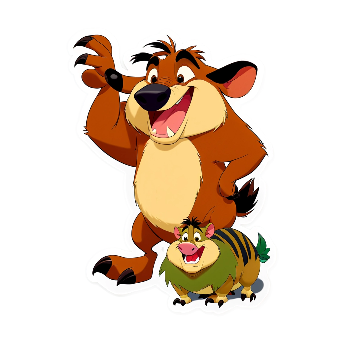 I made an AI sticker of Timon & Pumbaa disney