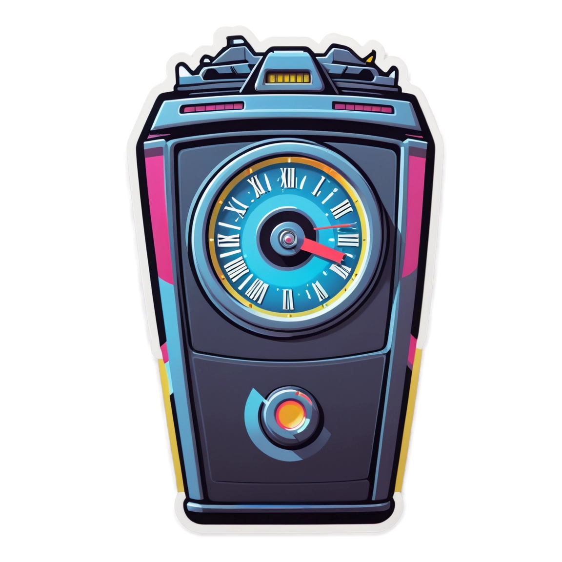 I made an AI sticker of time machine in back to the future
