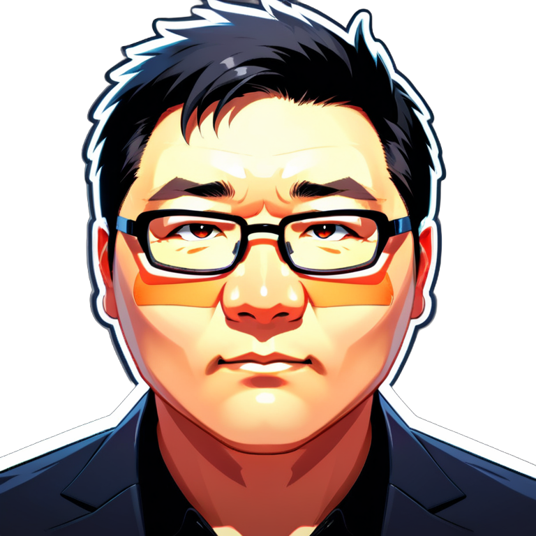 I made an AI sticker of the upper body anime-style handsome cute