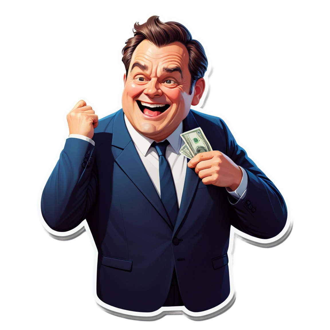 I made an AI sticker of Greedy businessman