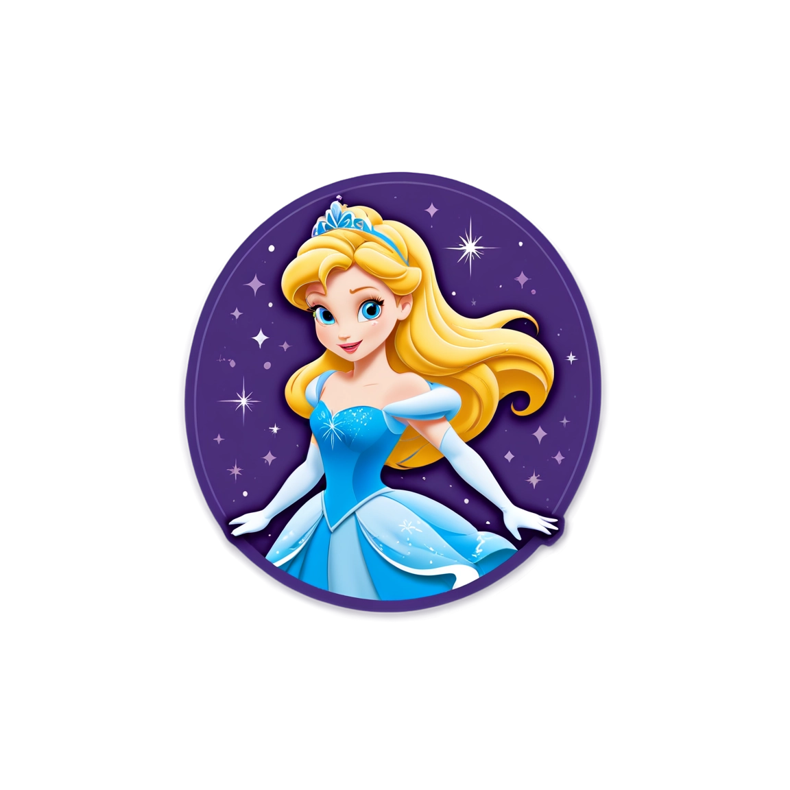 I made an AI sticker of Disney princess