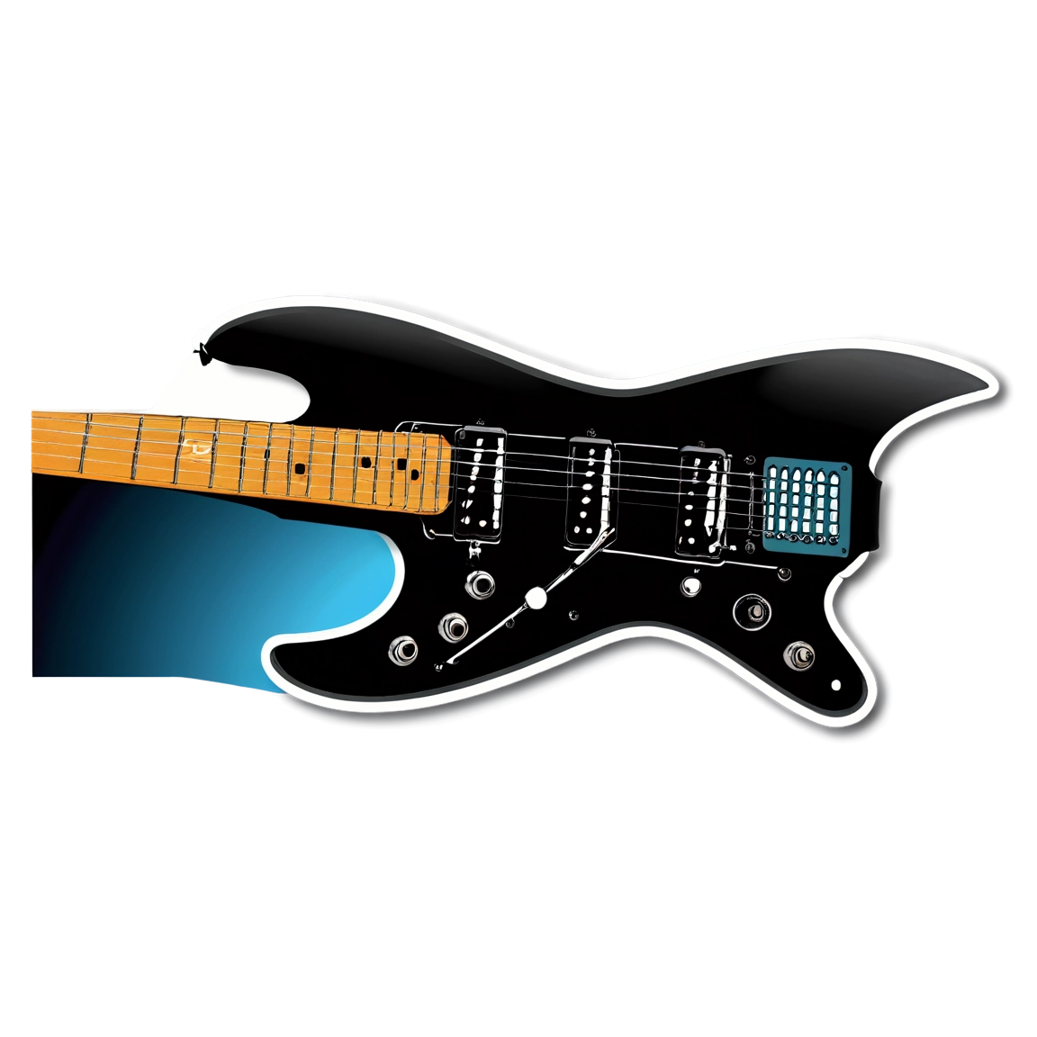 I made an AI sticker of esp ltd guitar