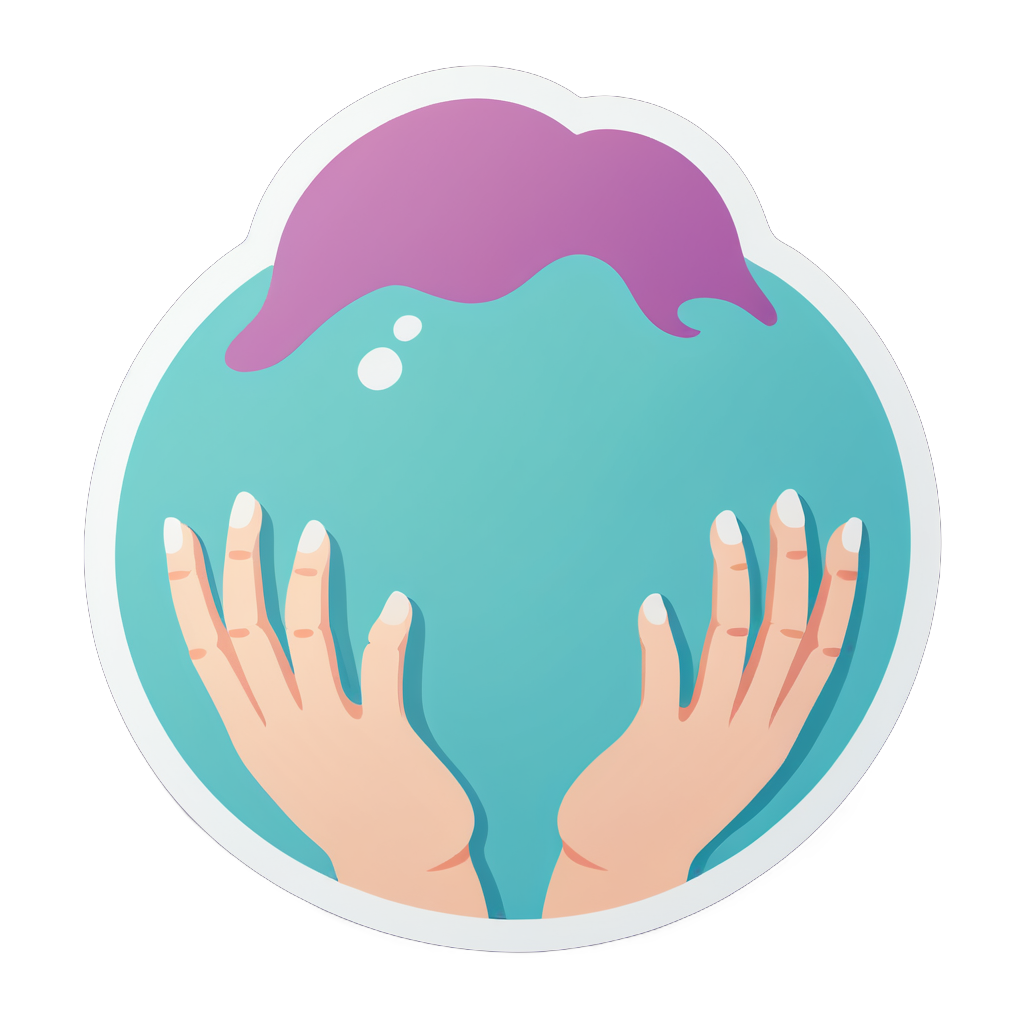 I made an AI sticker of Hand below her stomach