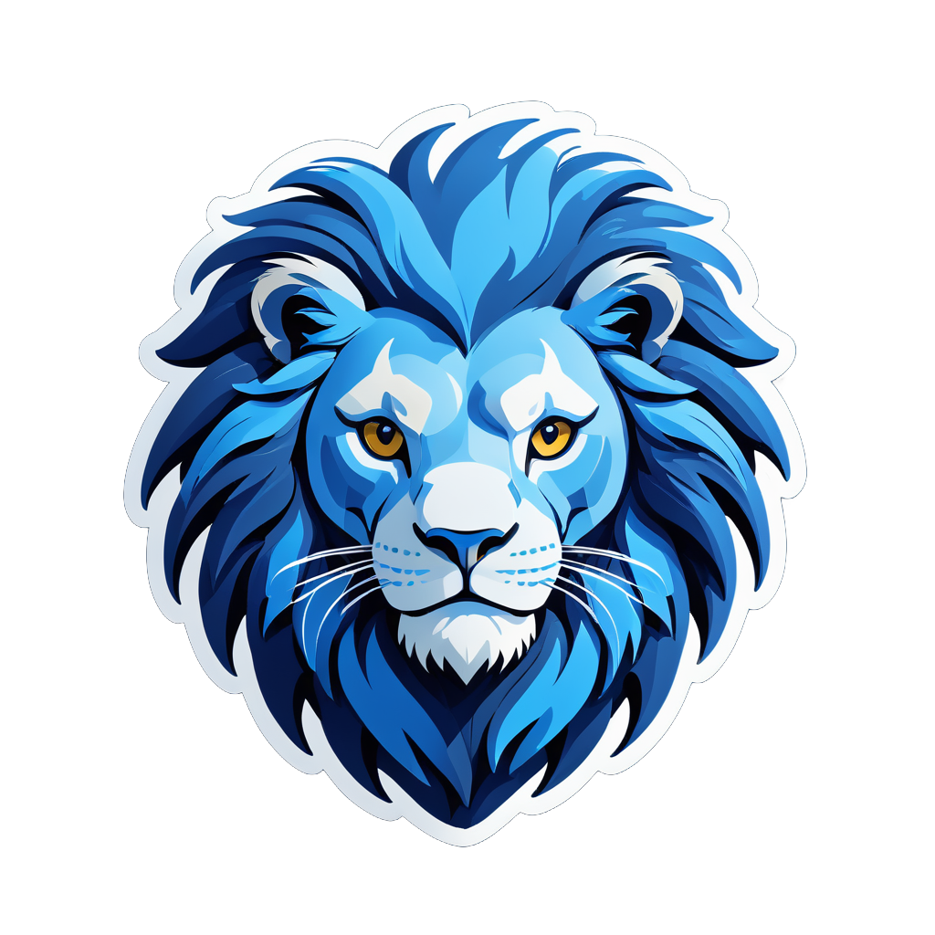 I made an AI sticker of blue lion