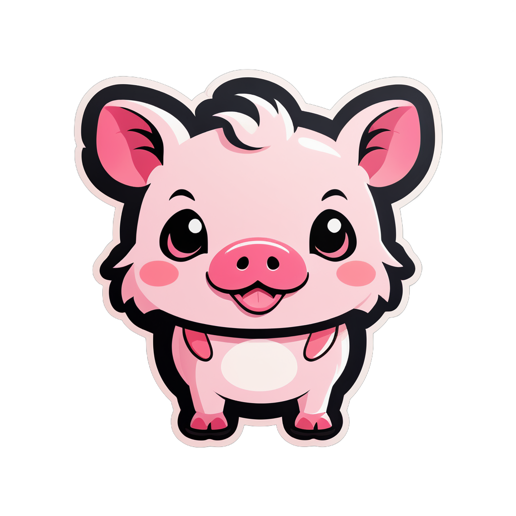 I made an AI sticker of lovely pig