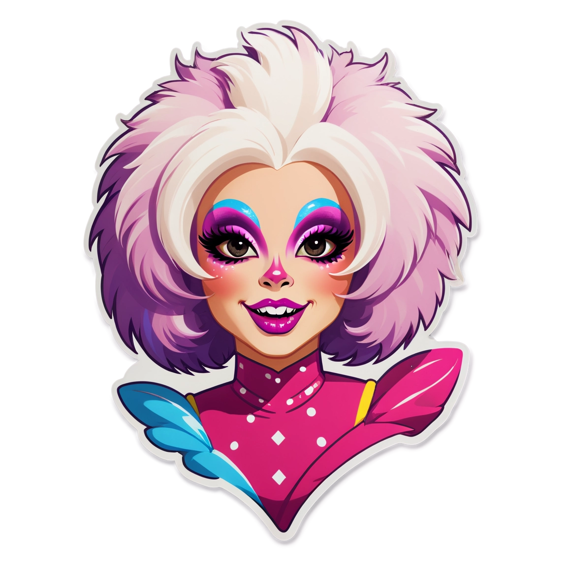 I made an AI sticker of furry drag queen