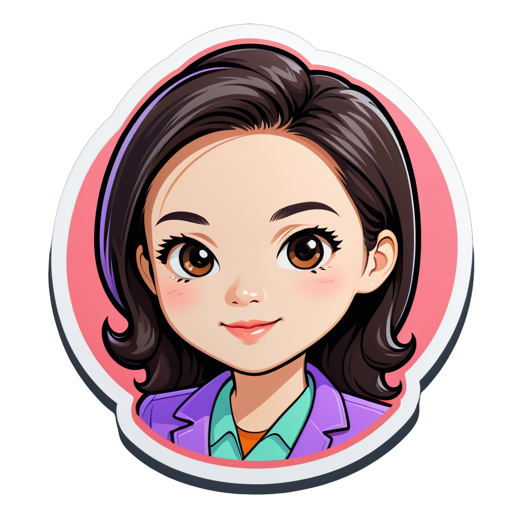 I made an AI sticker of a female product manager with asian looks
