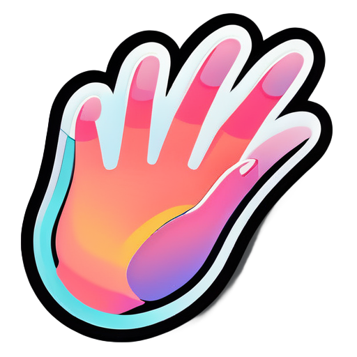 I made an AI sticker of woman hand