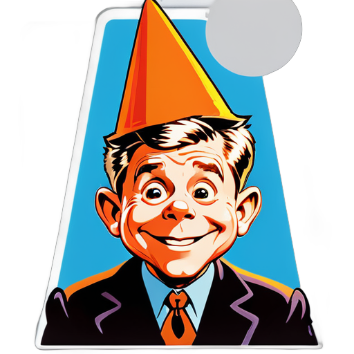 I made an AI sticker of Alfred E Newman with a Dunce Cap