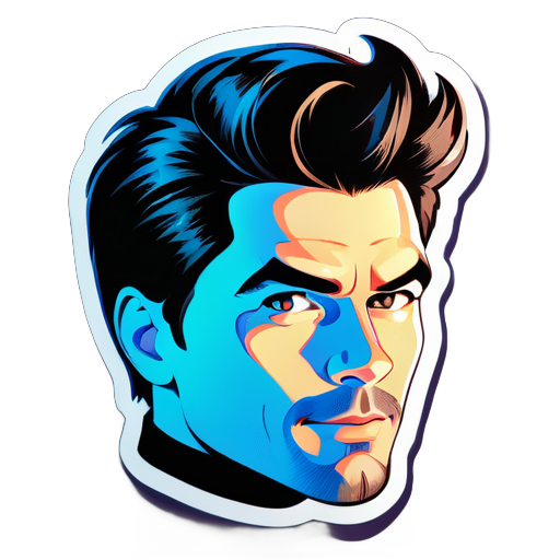 I made an AI sticker of a handsome man