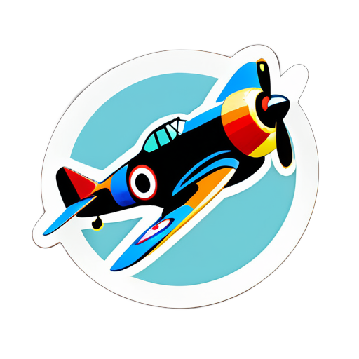 I made an AI sticker of WW2 Fighter Plane
