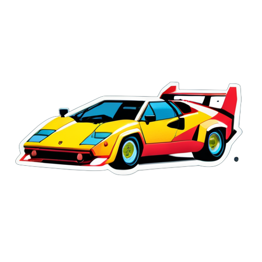 I made an AI sticker of Lamborghini Countach