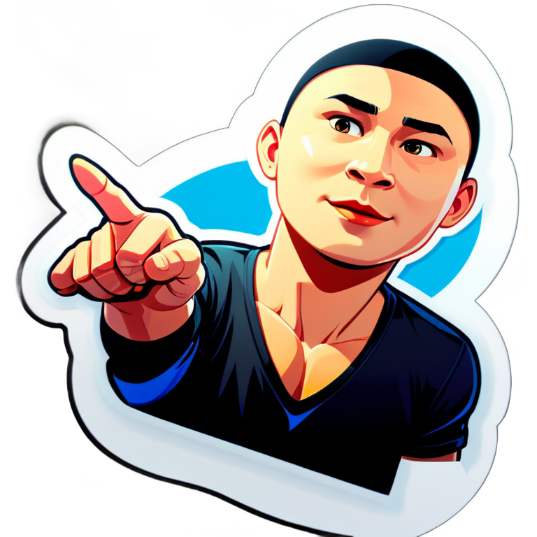 I made an AI sticker of handsome boy