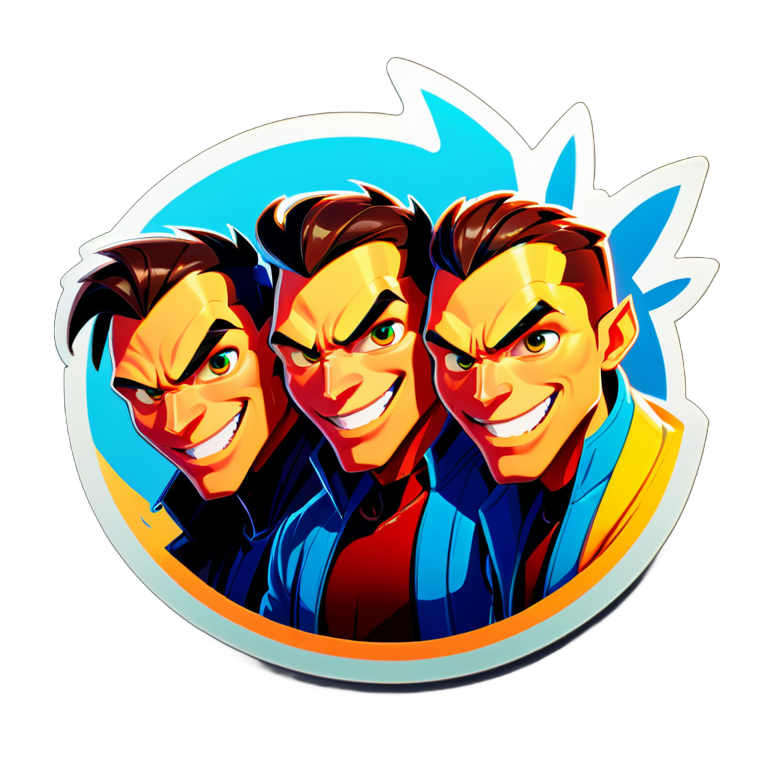 I made an AI sticker of three brothers