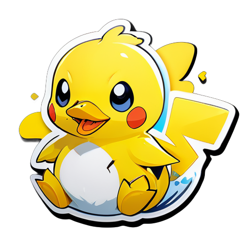 I made an AI sticker of pikachu duck