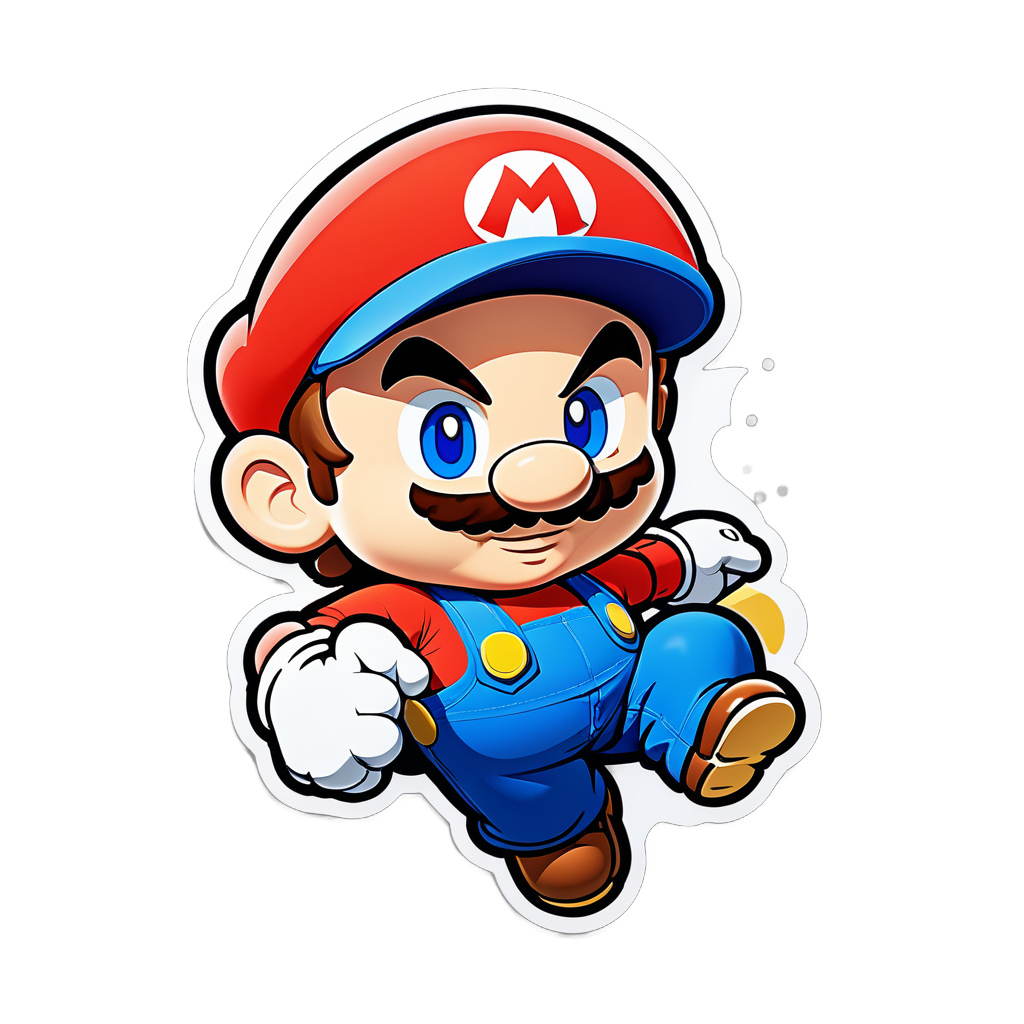 I made an AI sticker of Daniel Super Mario