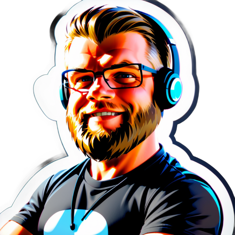 I made an AI sticker of gamer guy, with headset, chibi style, avatar ...