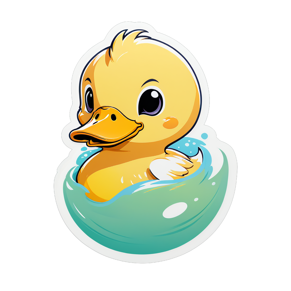I made an AI sticker of little duck