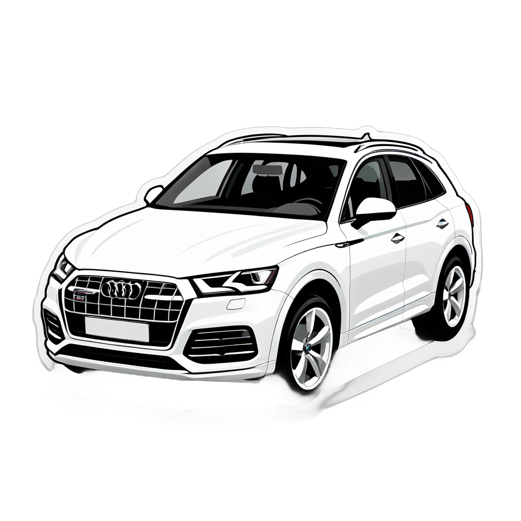 I made an AI sticker of White Audi q5
