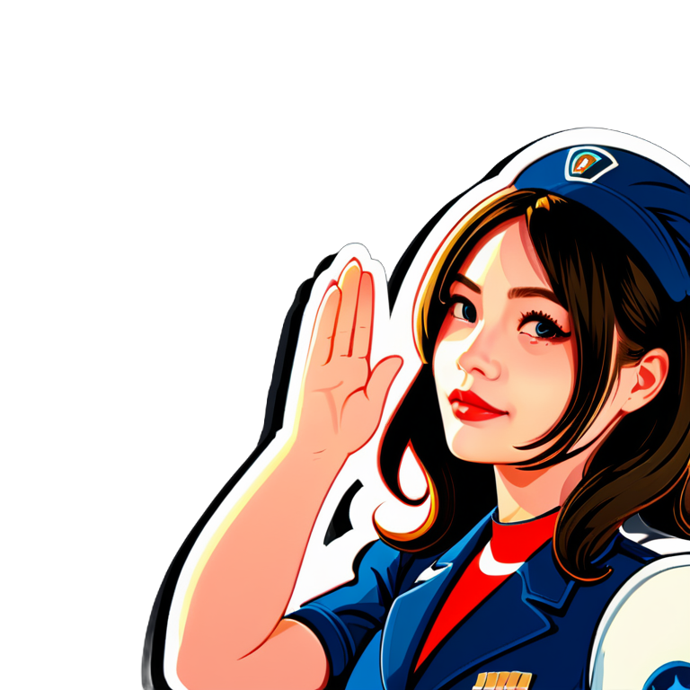 I made an AI sticker of salute