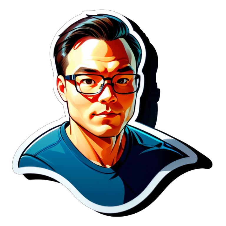 I made an AI sticker of a handsome man