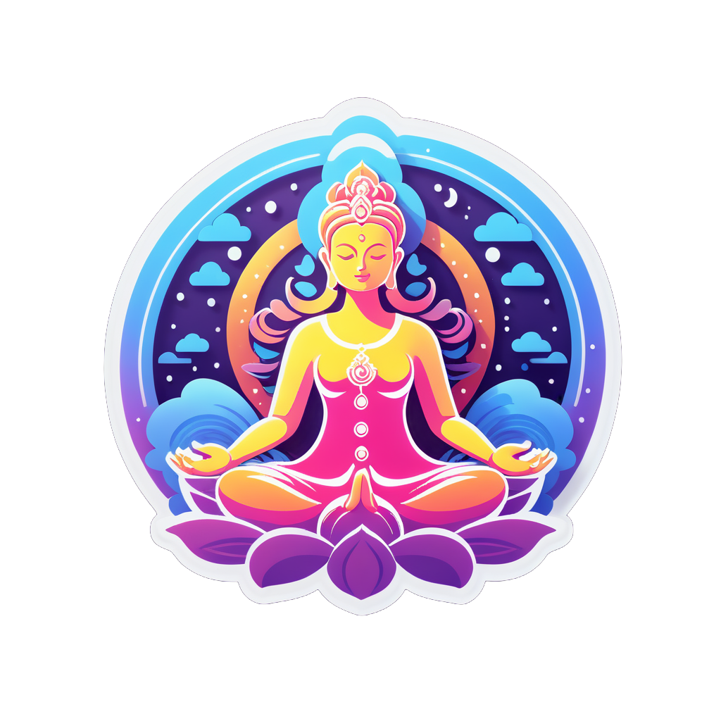 I made an AI sticker of divine meditation