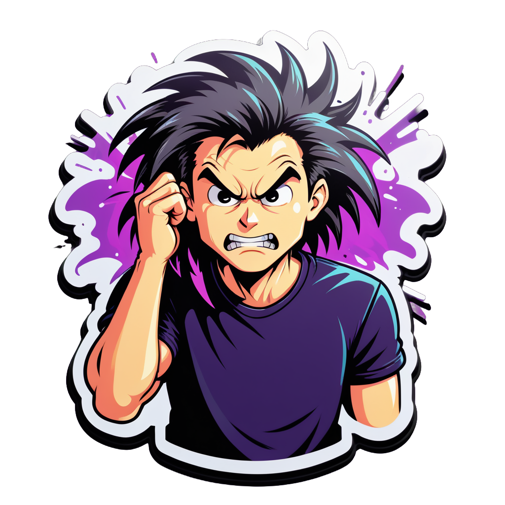 I Made An AI Sticker Of Frustrated Hacker Ripping Hair